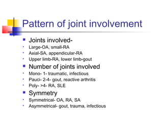 Approach to arthritis & low backache | PPT