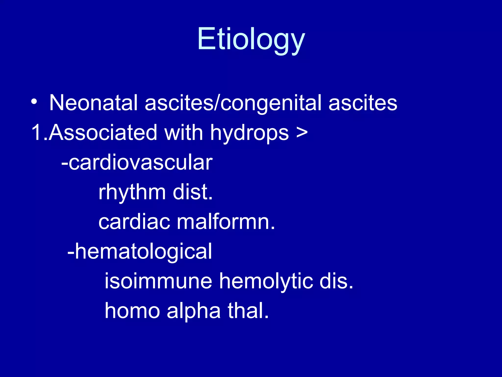 Approach to ascites | PPT