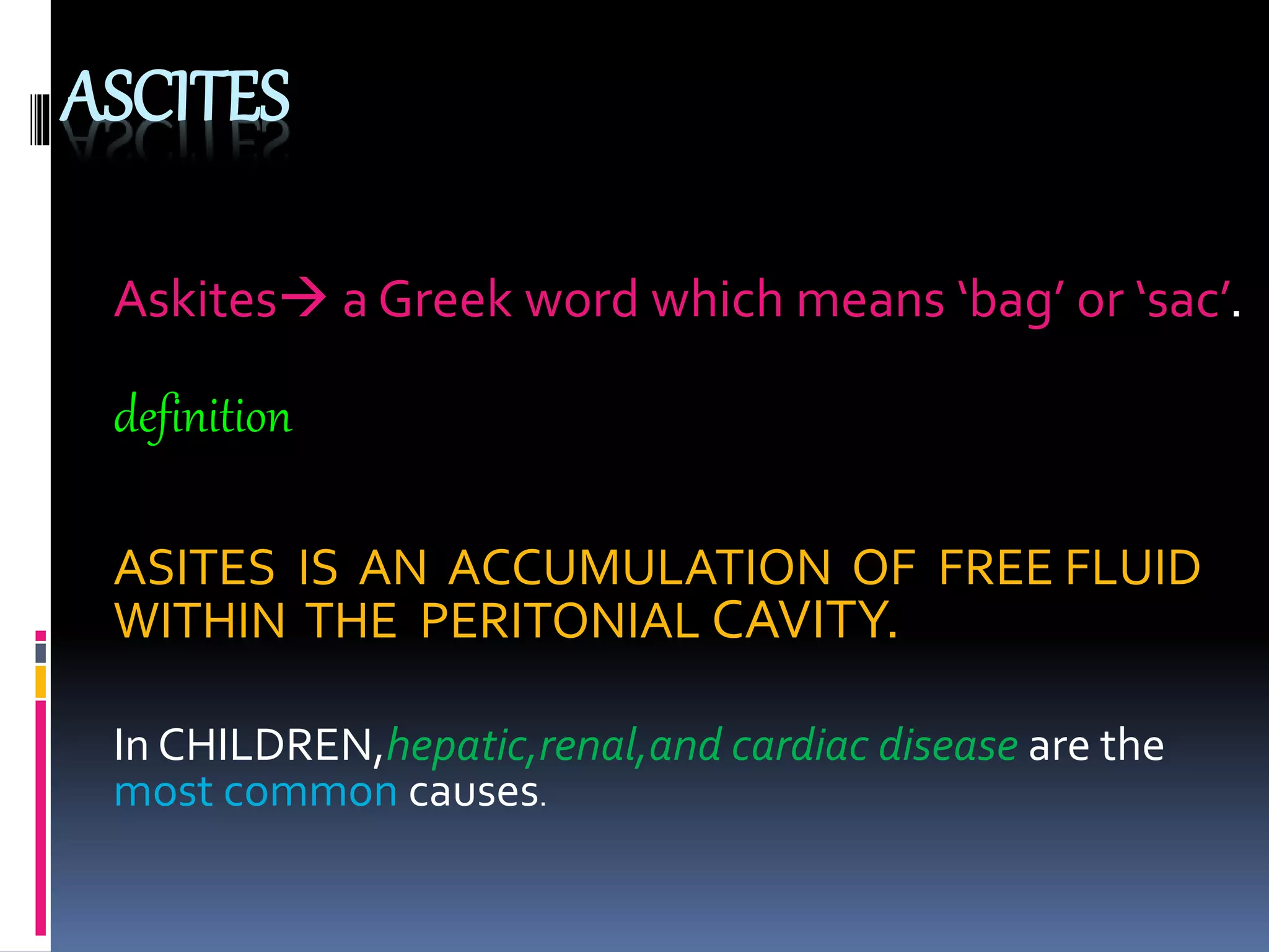 Approach to ascites | PPTX