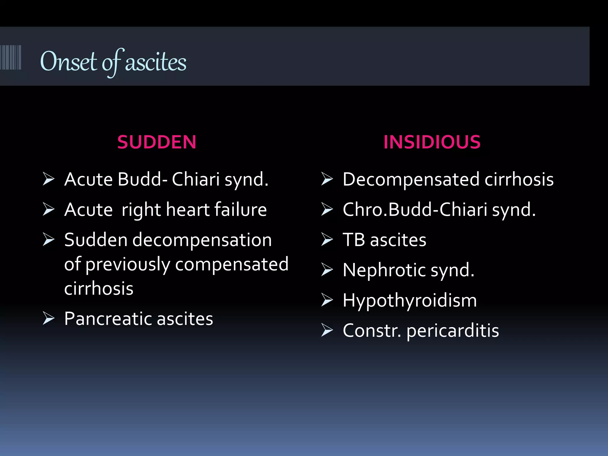 Approach to ascites | PPTX