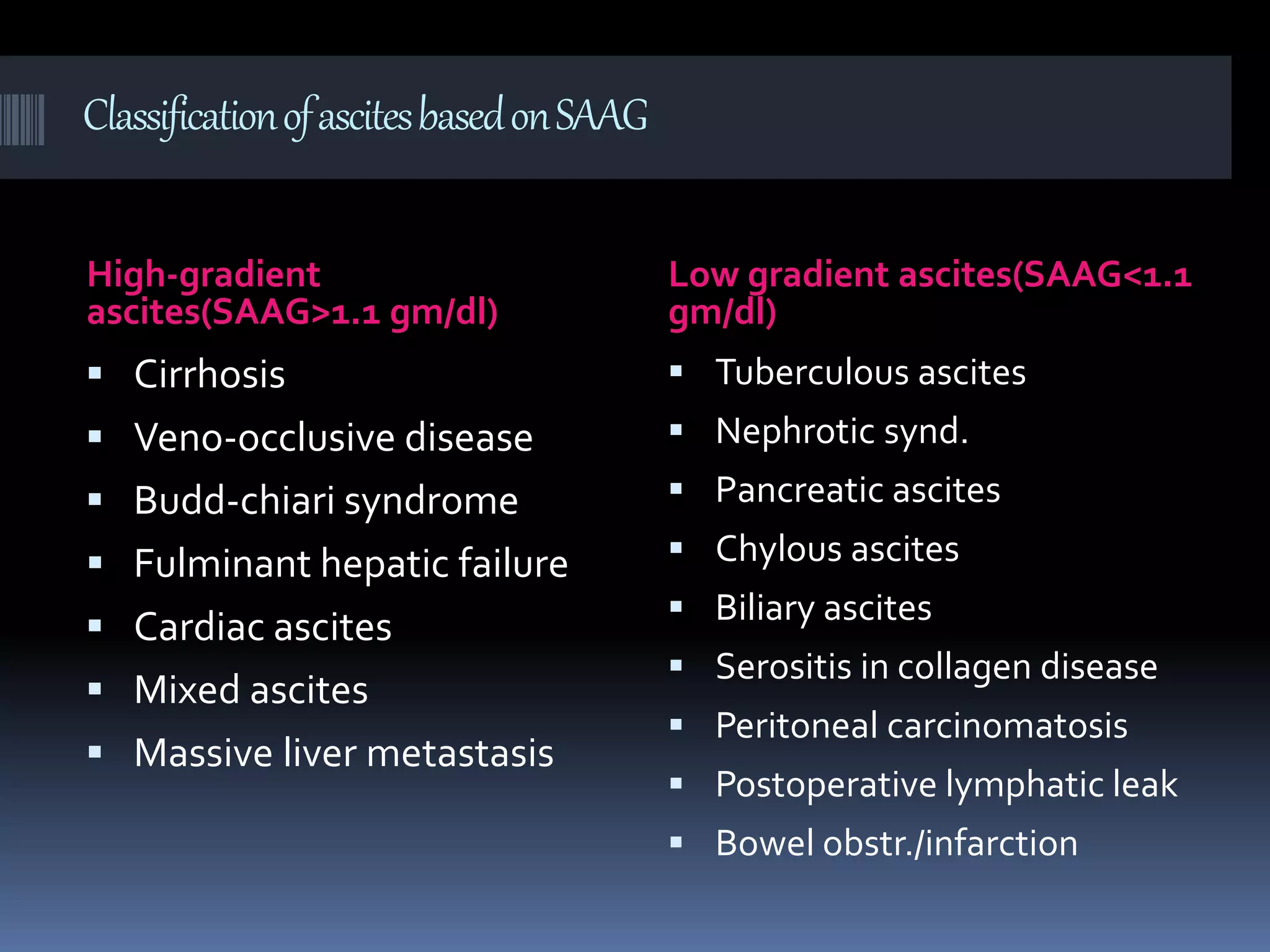 Approach to ascites | PPTX