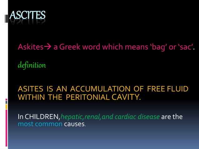 Approach to ascites | PPTX