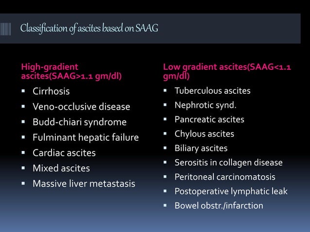 Approach to ascites | PPTX
