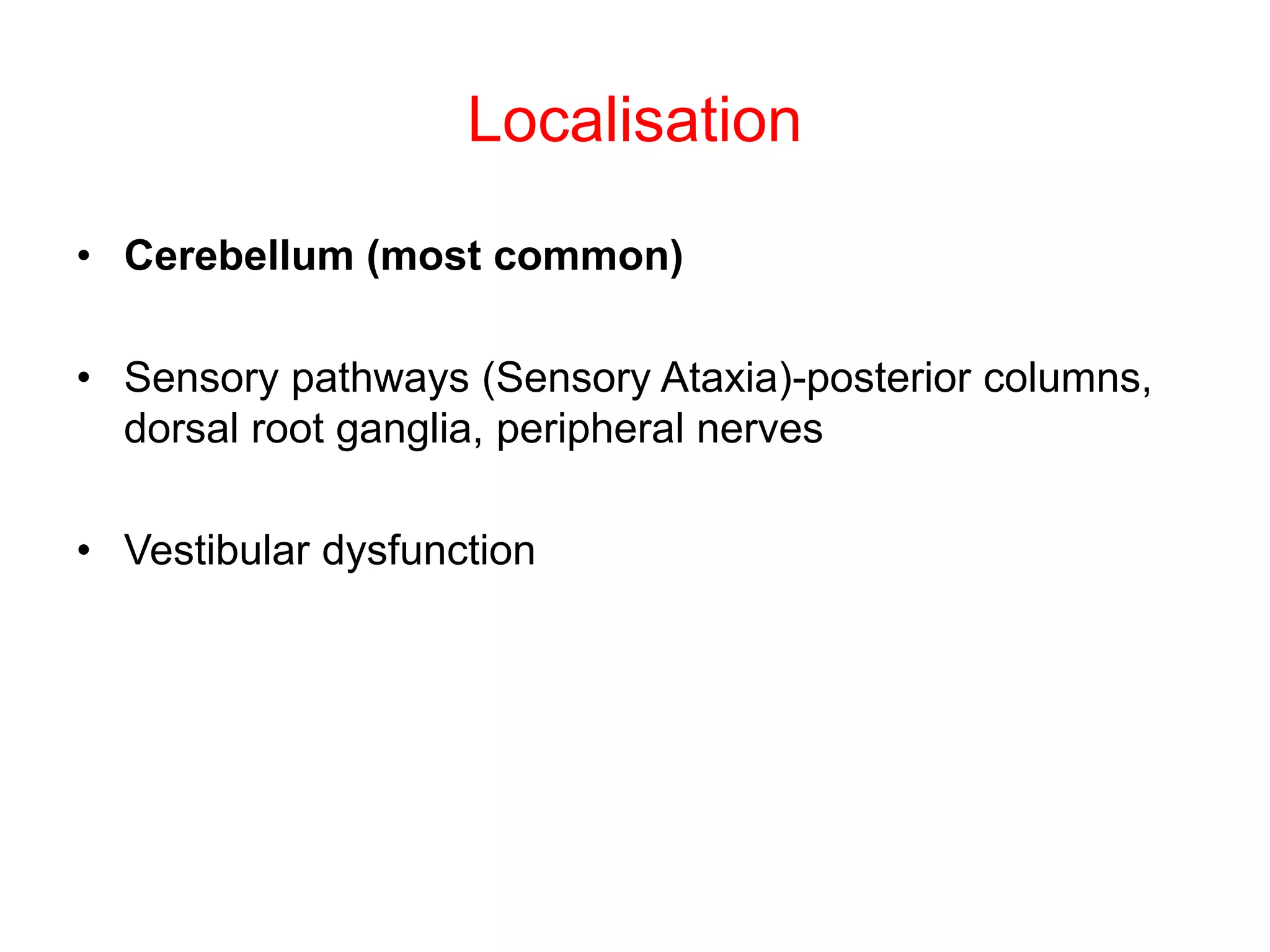 Approach to ataxia | PPTX
