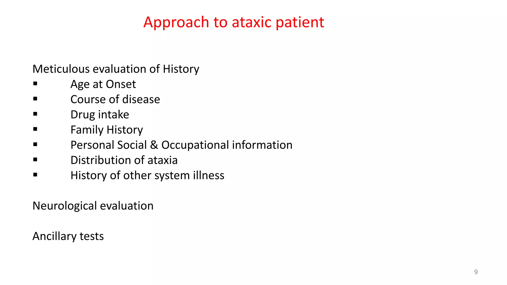 Approach to Ataxia | PPTX