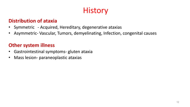 Approach to Ataxia | PPTX | Brain and Nervous System Disorders ...