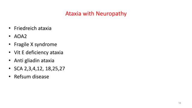 Approach to Ataxia | PPTX | Brain and Nervous System Disorders ...