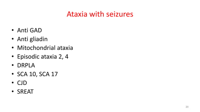 Approach to Ataxia | PPTX | Brain and Nervous System Disorders ...