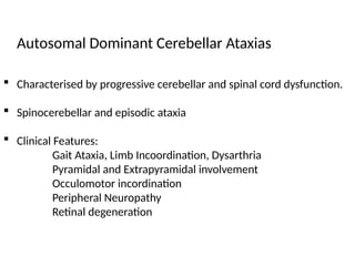 Approach to ataxia, how to diff b/w cerebellar and sensory, types ...