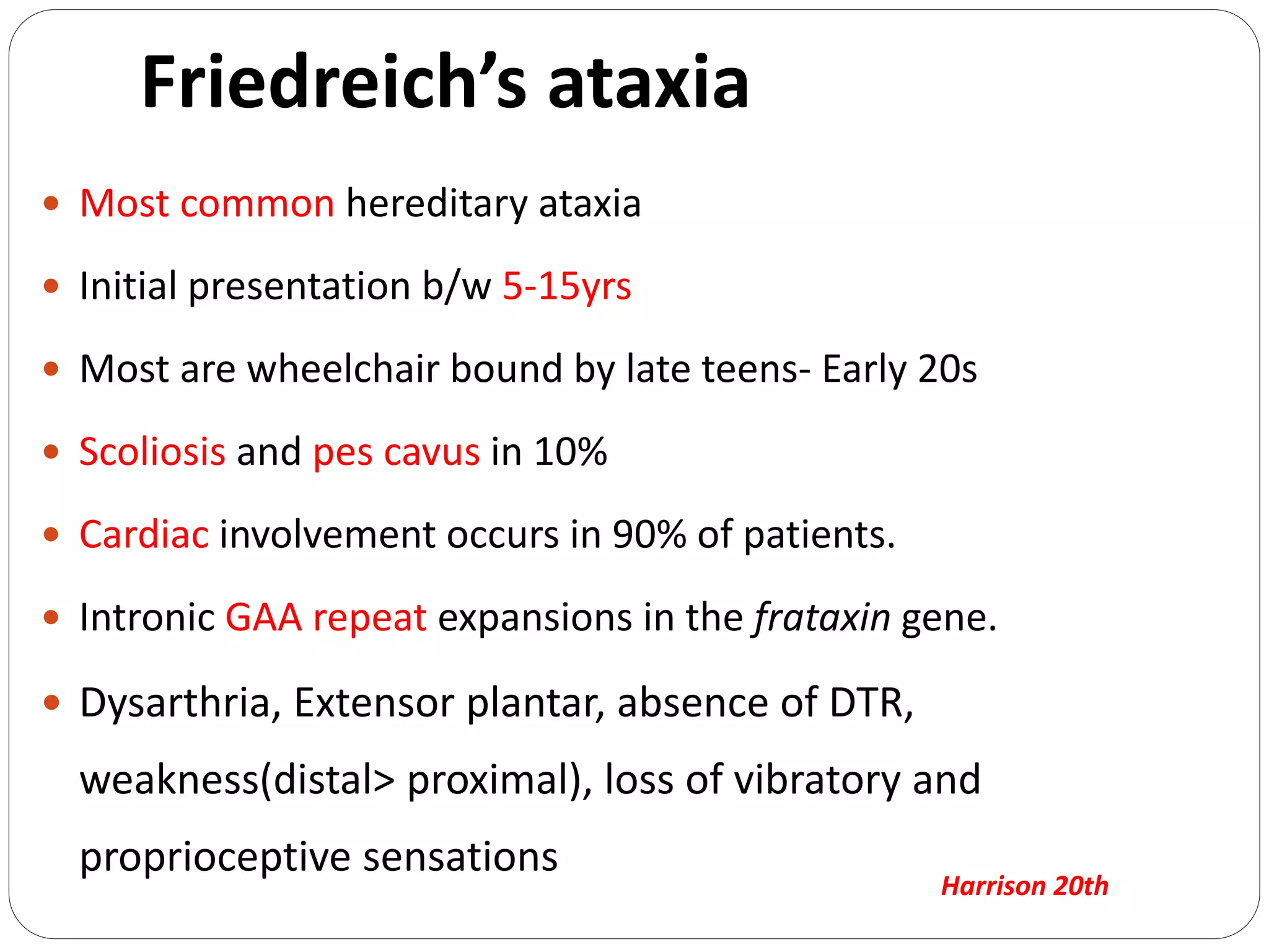 Approach to ataxia | PPTX