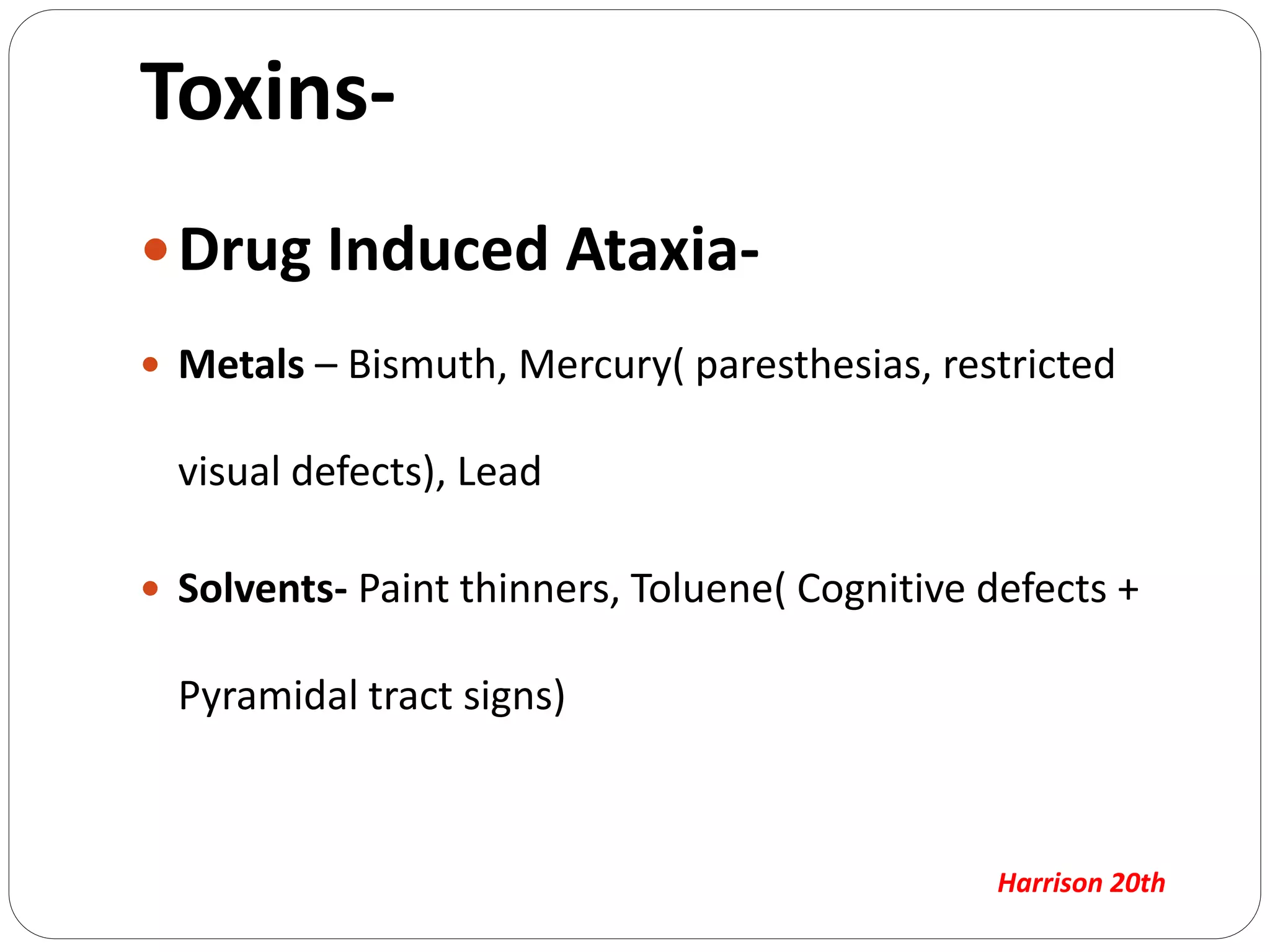 Approach to ataxia | PPTX