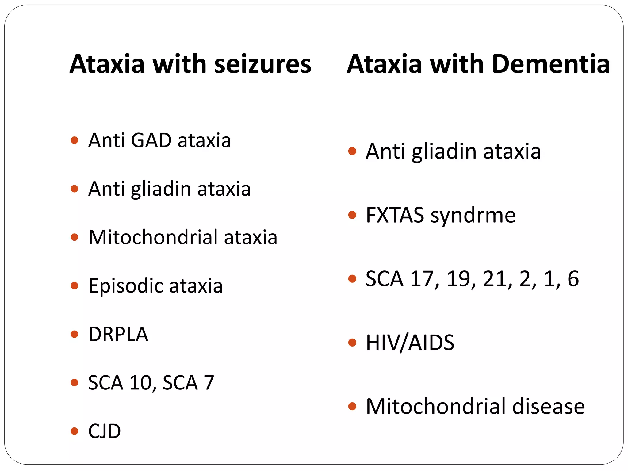Approach to ataxia | PPTX
