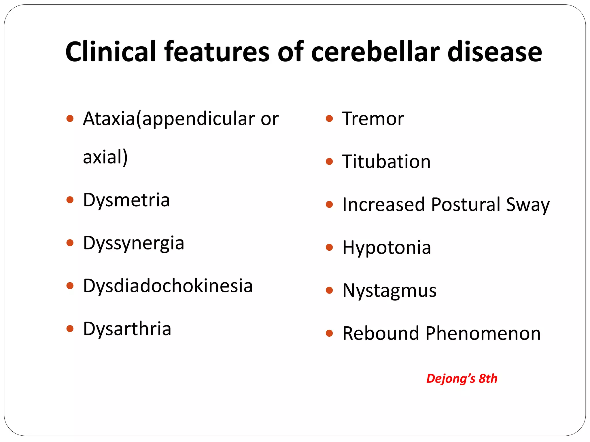 Approach to ataxia | PPTX