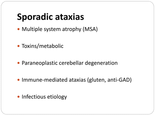 Approach to ataxia | PPT