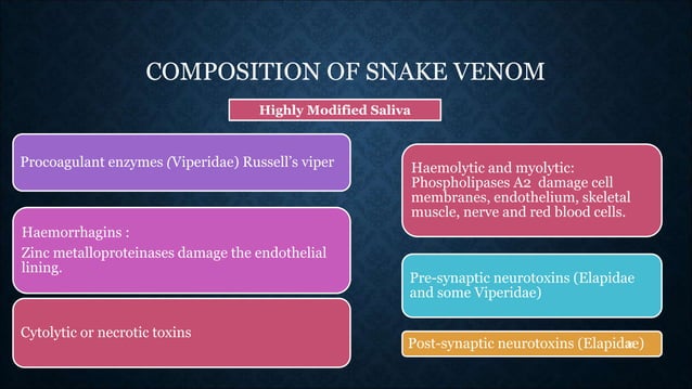 Approach to a victim of snake bite | PPSX | Brain and Nervous System ...