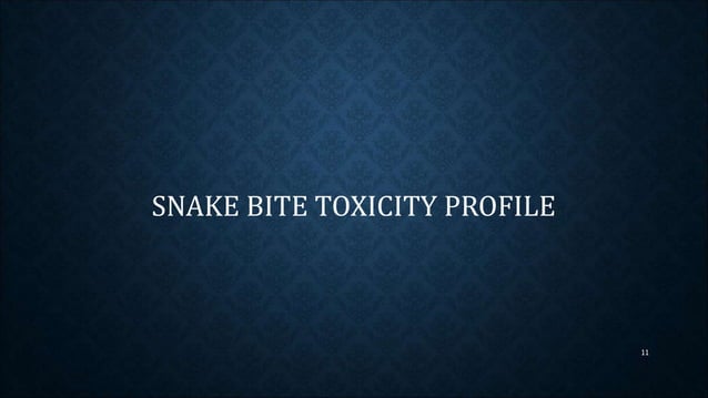 Approach to a victim of snake bite | PPSX | Brain and Nervous System ...