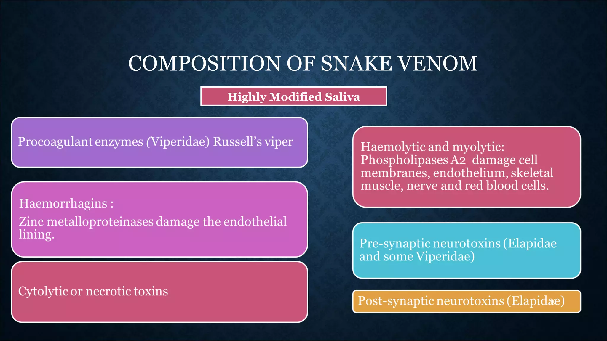 Approach to a victim of snake bite | PPT