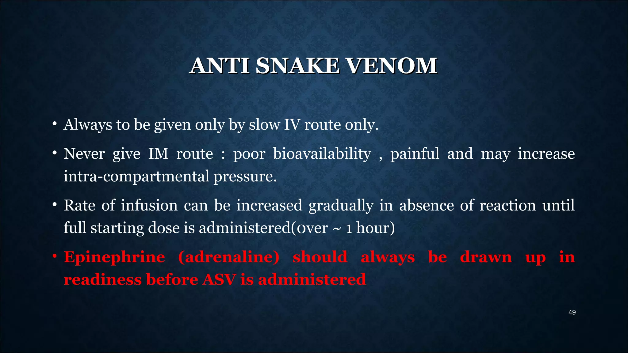 Approach to a victim of snake bite | PPT