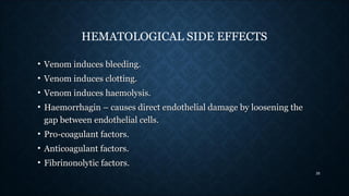 Approach to a victim of snake bite | PPT