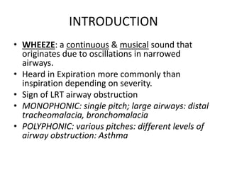 Approach to a wheezing child | PPTX