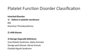Approach to Bleeding Disorder Hematopathology | PPTX