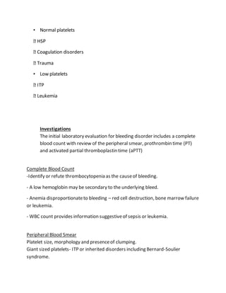 Approach to bleeding disorders | DOCX