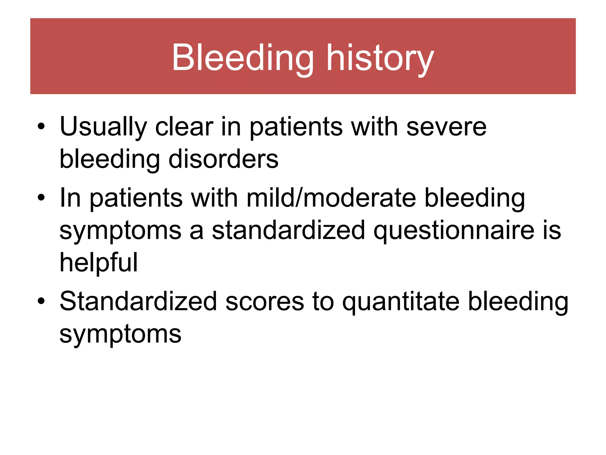 Approach to bleeding disorders | PPTX