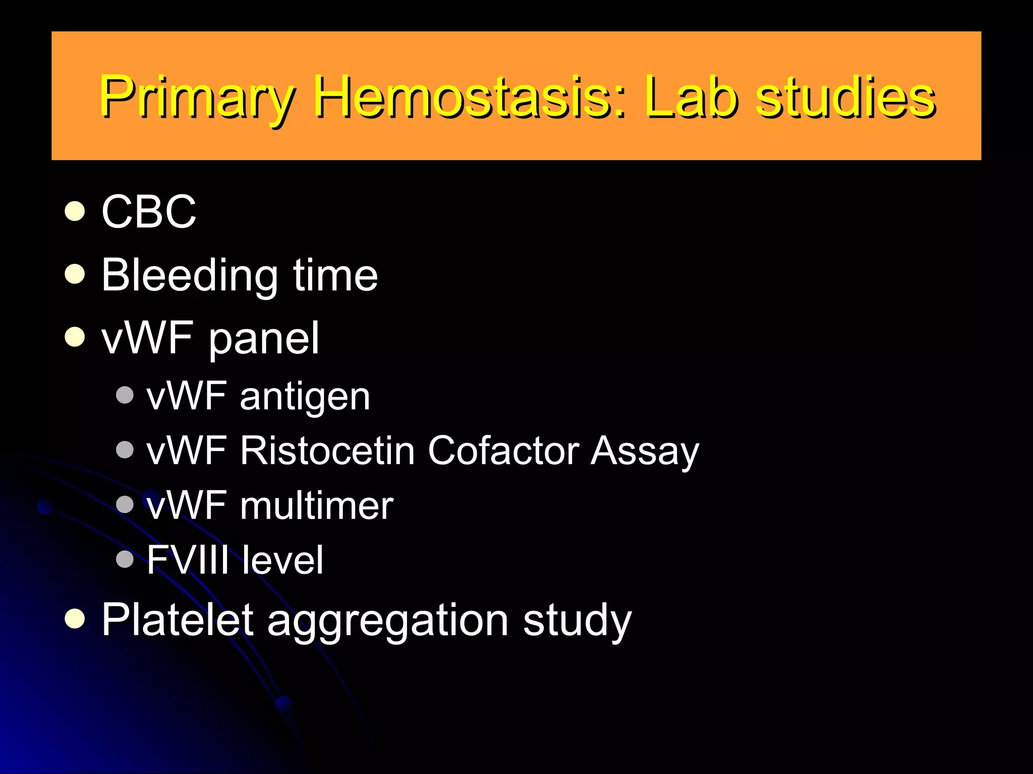 Approach to bleeding disorders and acute anemia | PPT