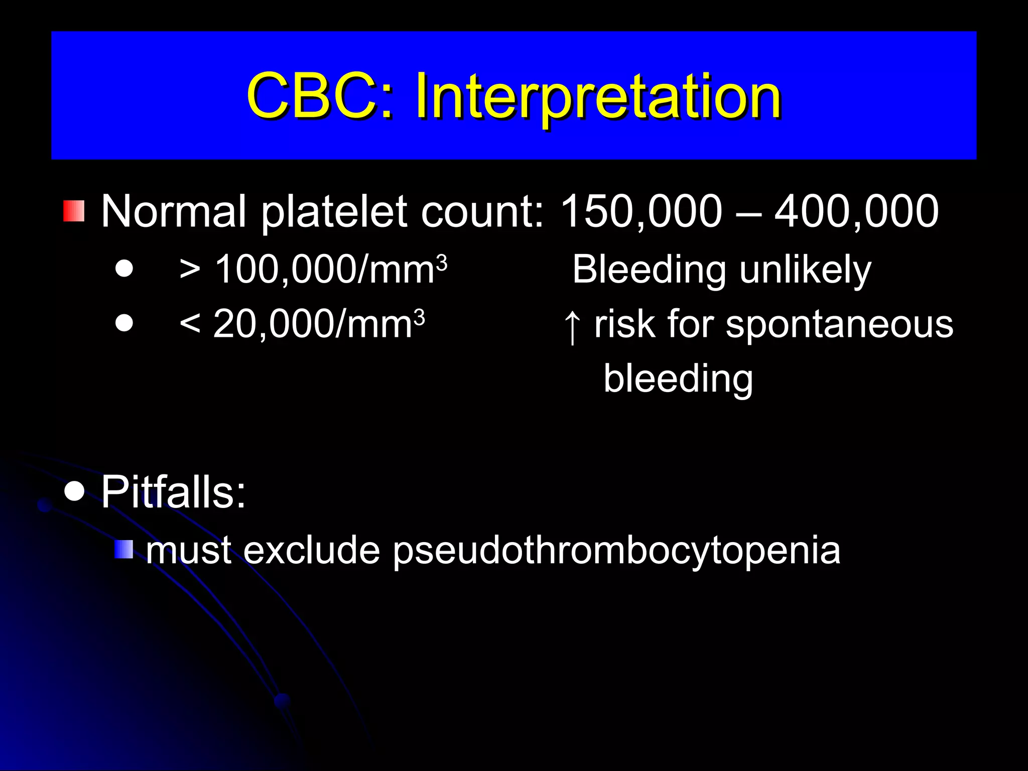 Approach to bleeding disorders and acute anemia | PPT
