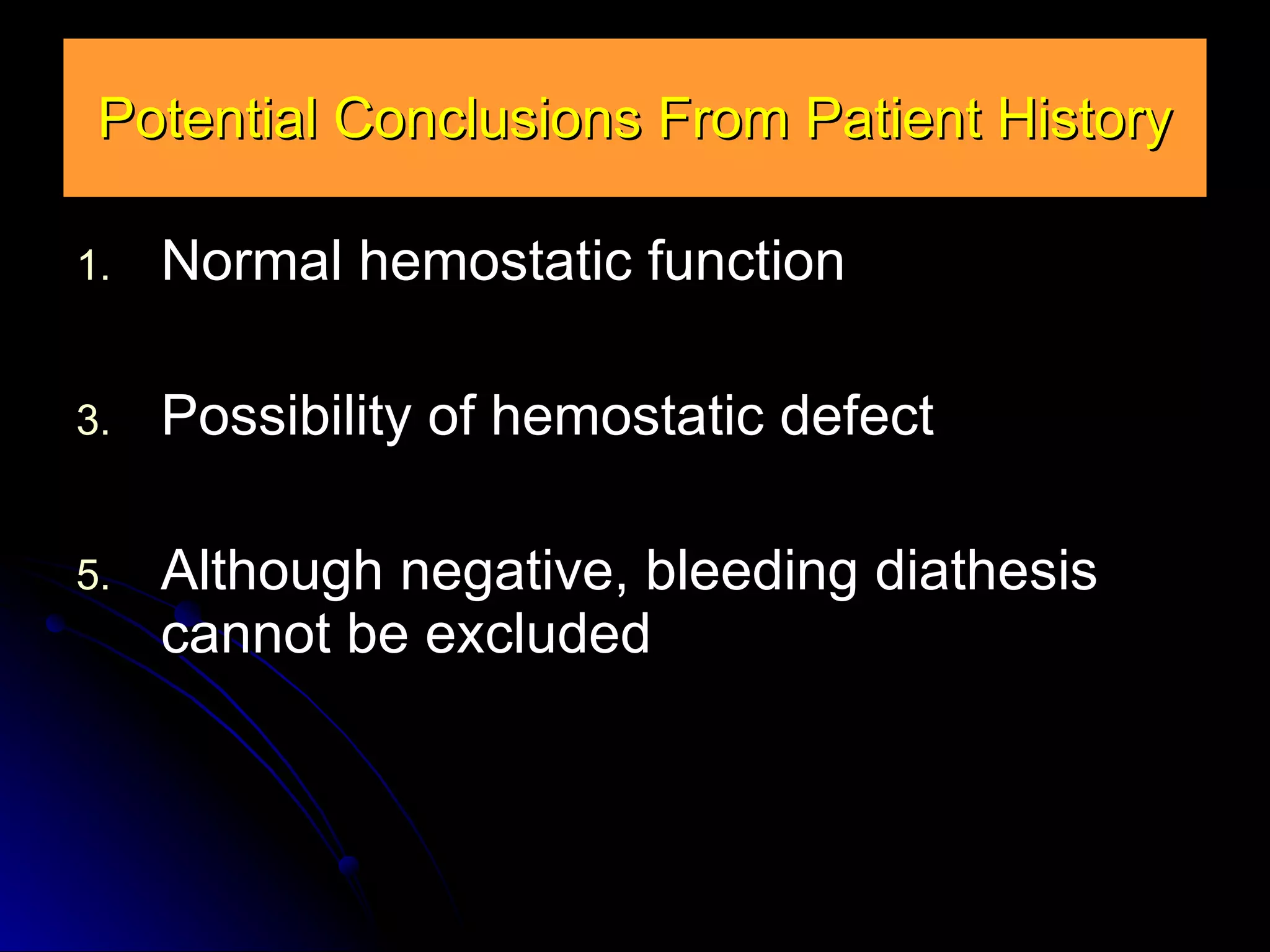 Approach to bleeding disorders and acute anemia | PPT