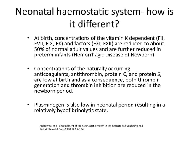 Approach to bleeding neonate | PPTX | Blood Disorders | Diseases and ...