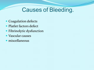 Approach to bleeding neonate final | PPTX