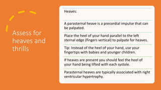 Approach to cardiac murmurs and cardiac examination in children | PPTX