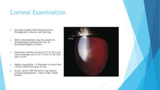 Approach to cases of congenital glaucoma, developmental | PPTX