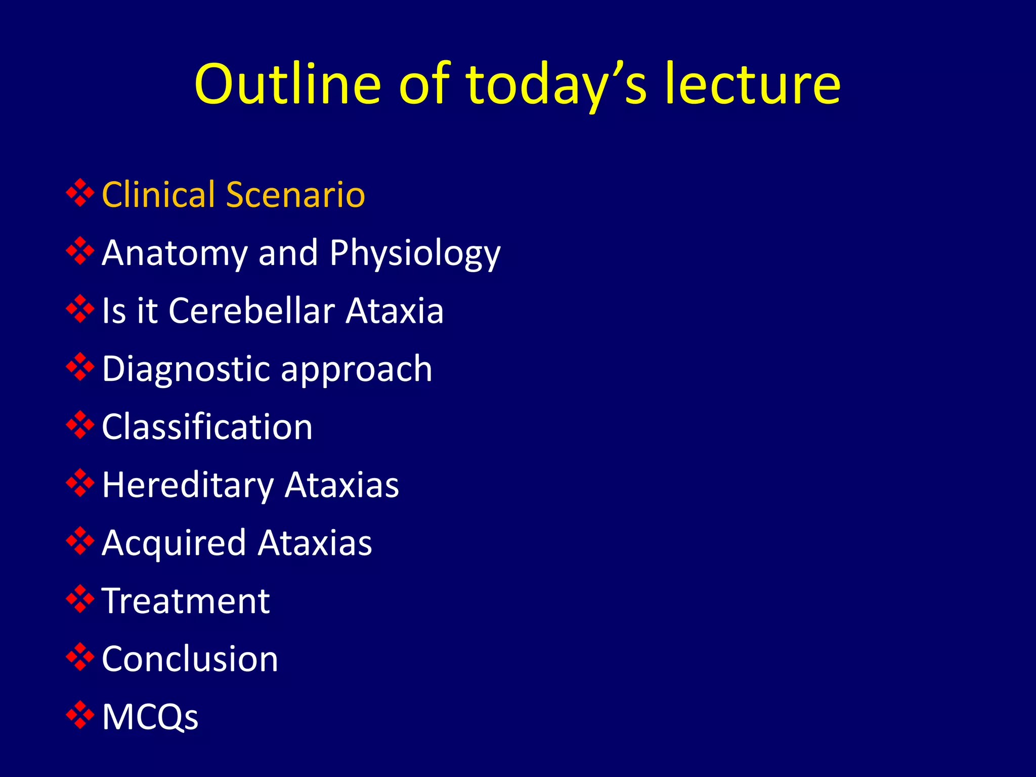 Approach to cerebellar ataxia | PPT