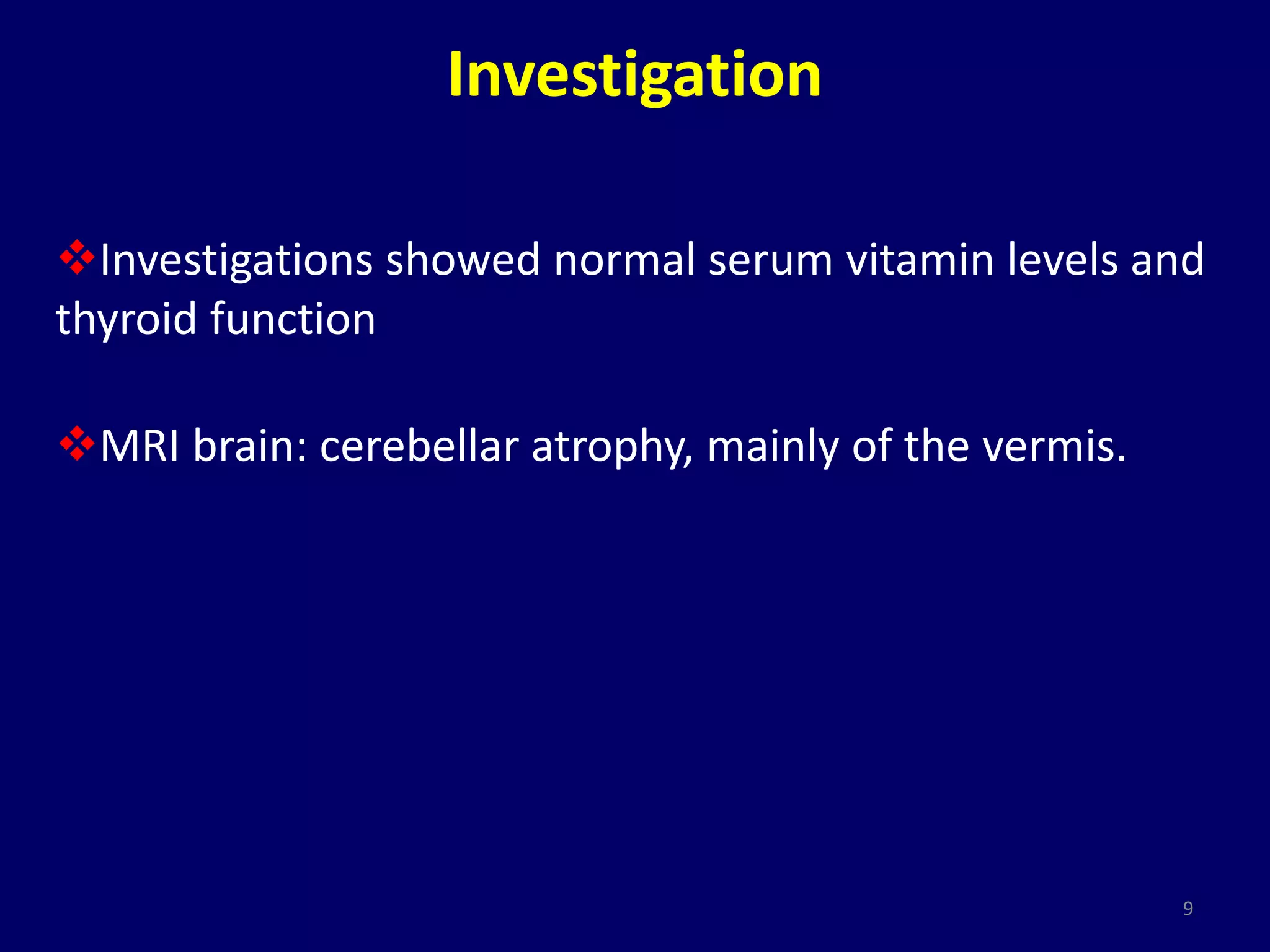 Approach to cerebellar ataxia | PPT