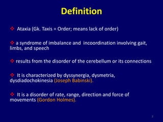 Approach to cerebellar ataxia | PPT