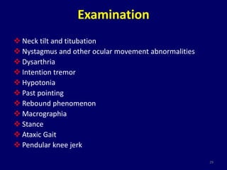 Approach to cerebellar ataxia | PPT