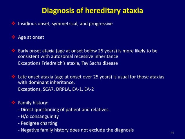 Approach to cerebellar ataxia | PPT | Brain and Nervous System Disorders | Diseases and Conditions
