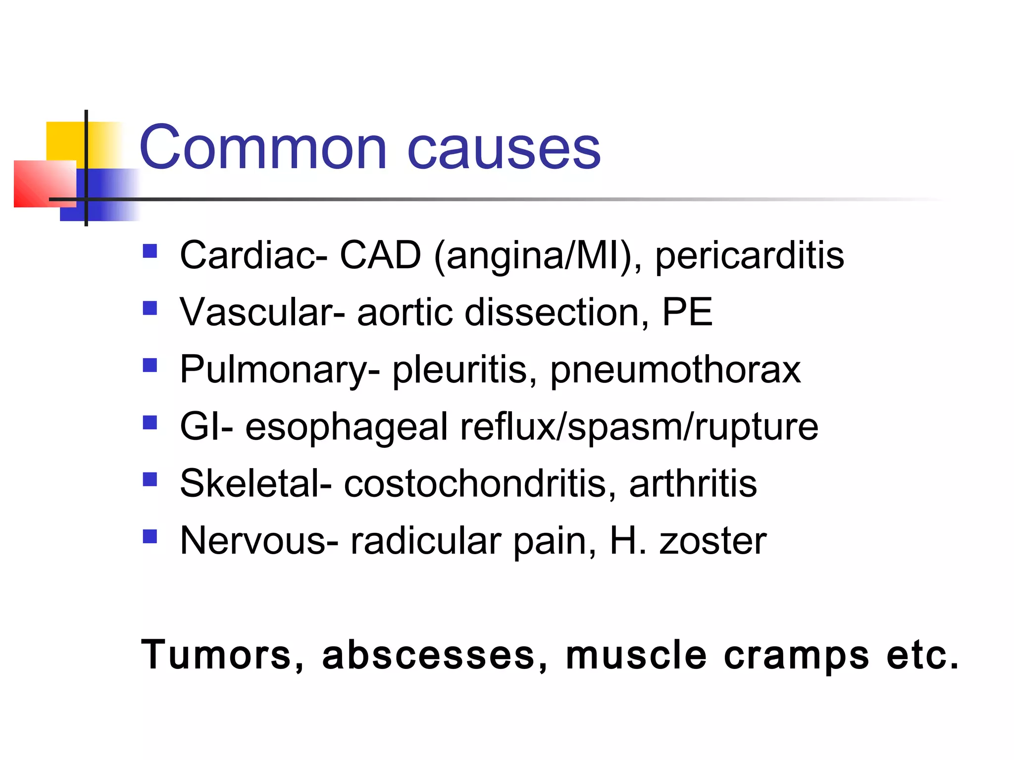 Approach to chest pain | PPT