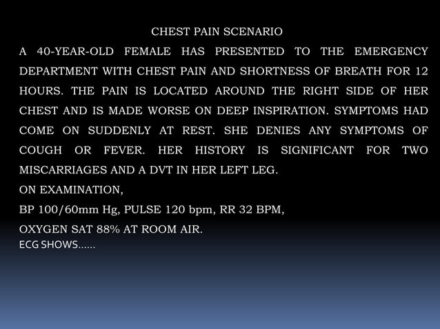 Approach to chest pain | PPTX | Lung and Respiratory Health | Diseases ...