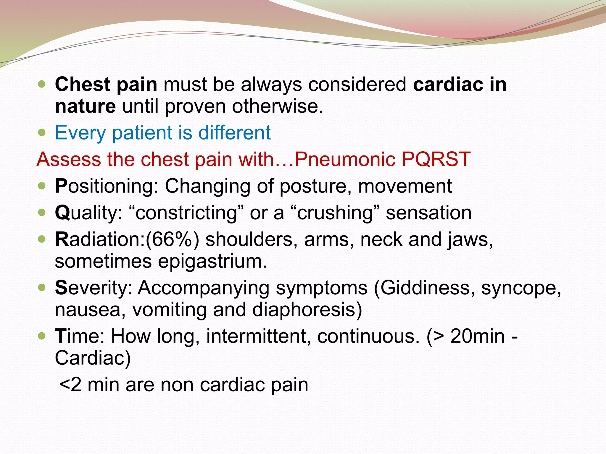 Approach to Chest pain World Heart day 2022.pptx