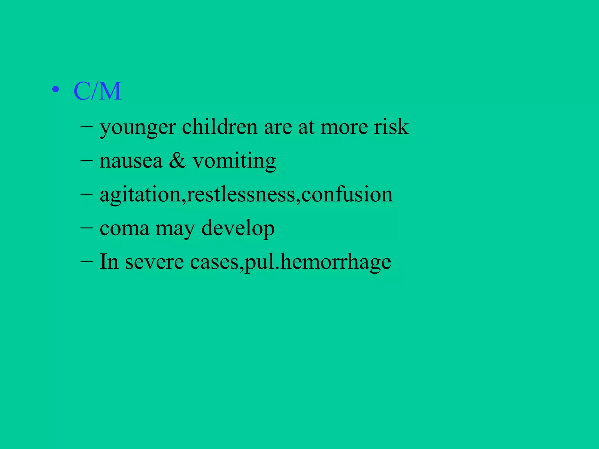 Approach to childhood poisoning.tmp 12 | PPT