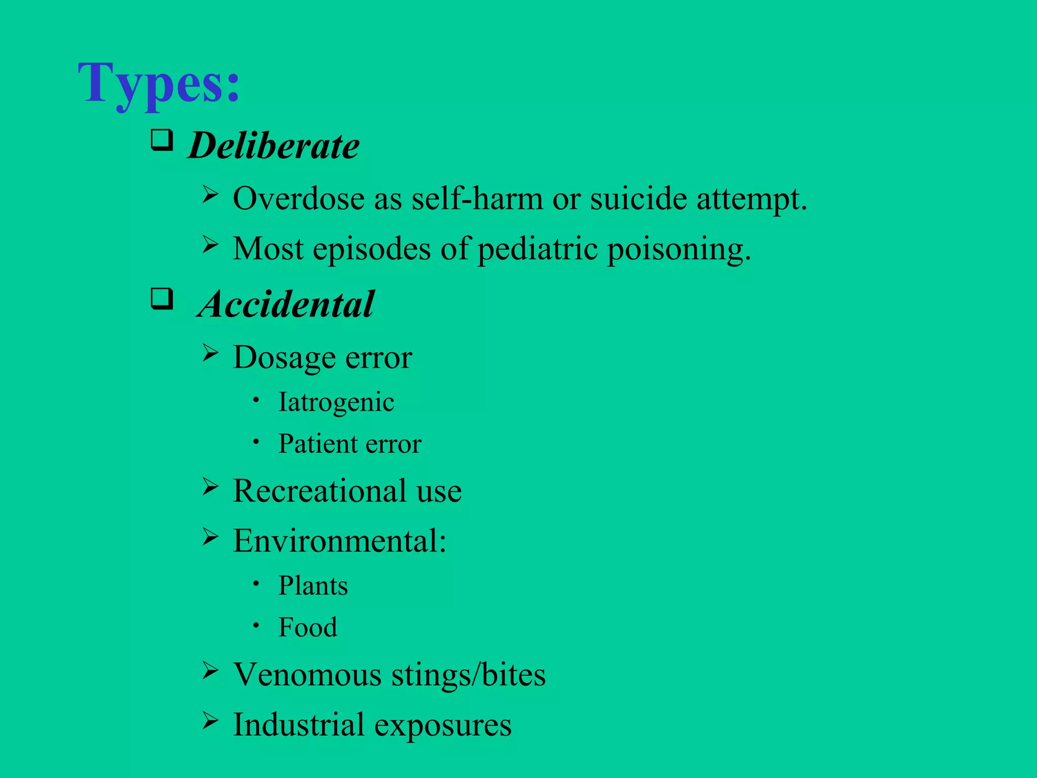 Approach to childhood poisoning.tmp 12 | PPT