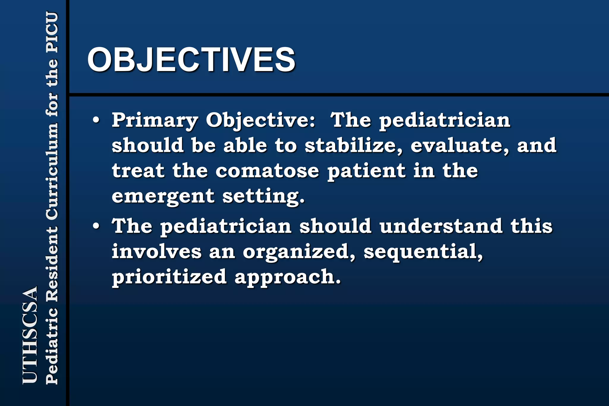 Approach to child with coma | PPTX