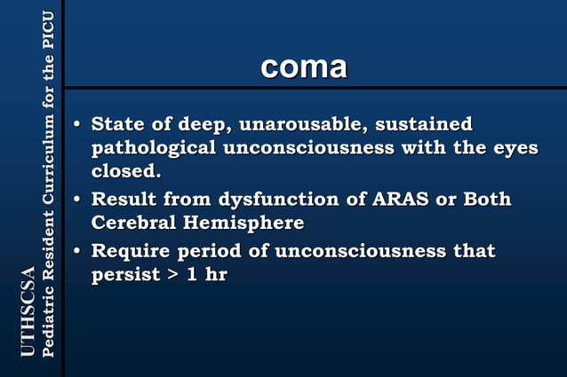 Approach to child with coma | PPTX | Brain and Nervous System Disorders | Diseases and Conditions