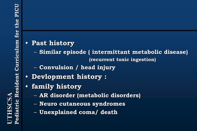 Approach to child with coma | PPTX | Brain and Nervous System Disorders ...