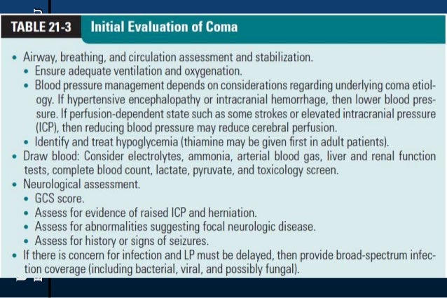 Approach to child with coma