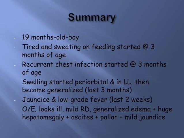 Approach to child with generalized edema | PPTX