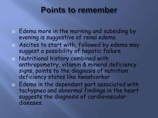 Approach to child with generalized edema | PPTX